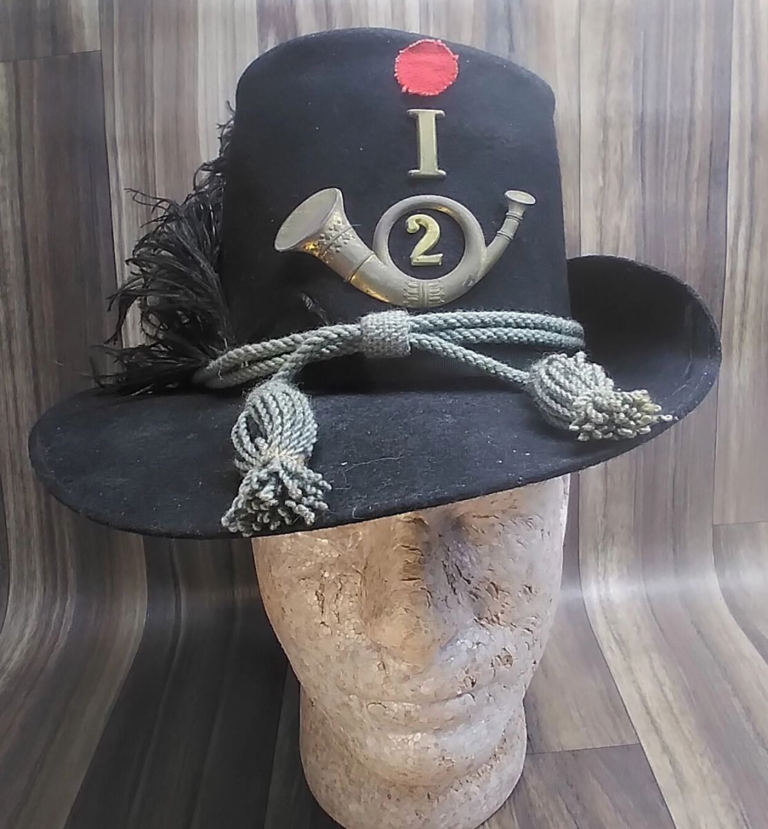 REPRODUCTION AMERICAN CIVIL WAR UNION HARDIE HAT WITH ORIGINAL HAT CORD ...