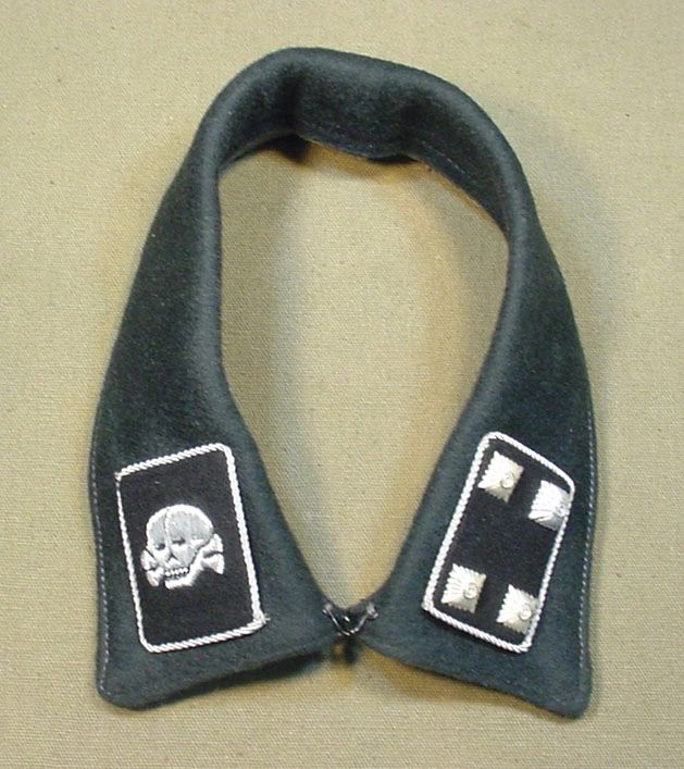 SOLD - REPRODUCTION WWII GERMAN WAFFEN SS TUNIC COLLAR WITH TOTENKOPF ...