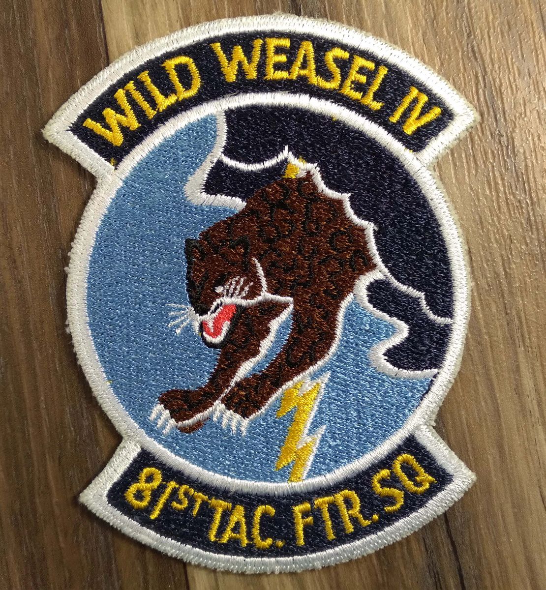 SOLD - COLD WAR USAF WILD WEASEL IV 81ST TAC FTR SQ SQUADRON PATCH ...
