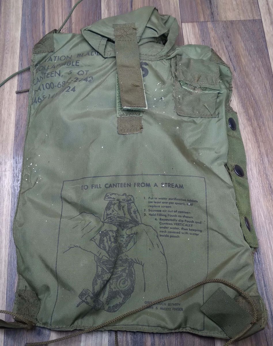 VIETNAM WAR US ARMY 5 QUART COLLAPSIBLE CANTEEN, Item #7223