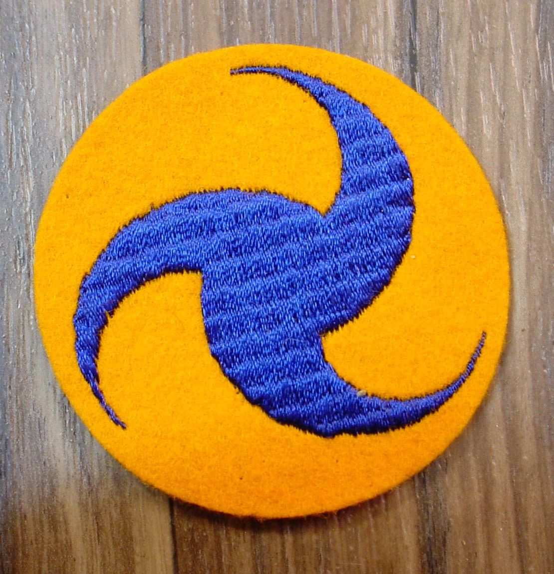 PRE-WWII US ARMY AIR FORCES PINWHEEL PATCH EMBROIDERED ON WOOL, item #3580