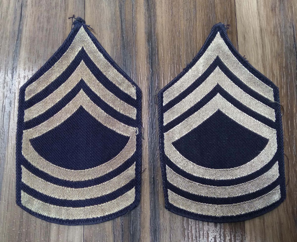 WWII US ARMY MASTER SERGEANT SHOULDER RANK STRIPES SET, Item #7306