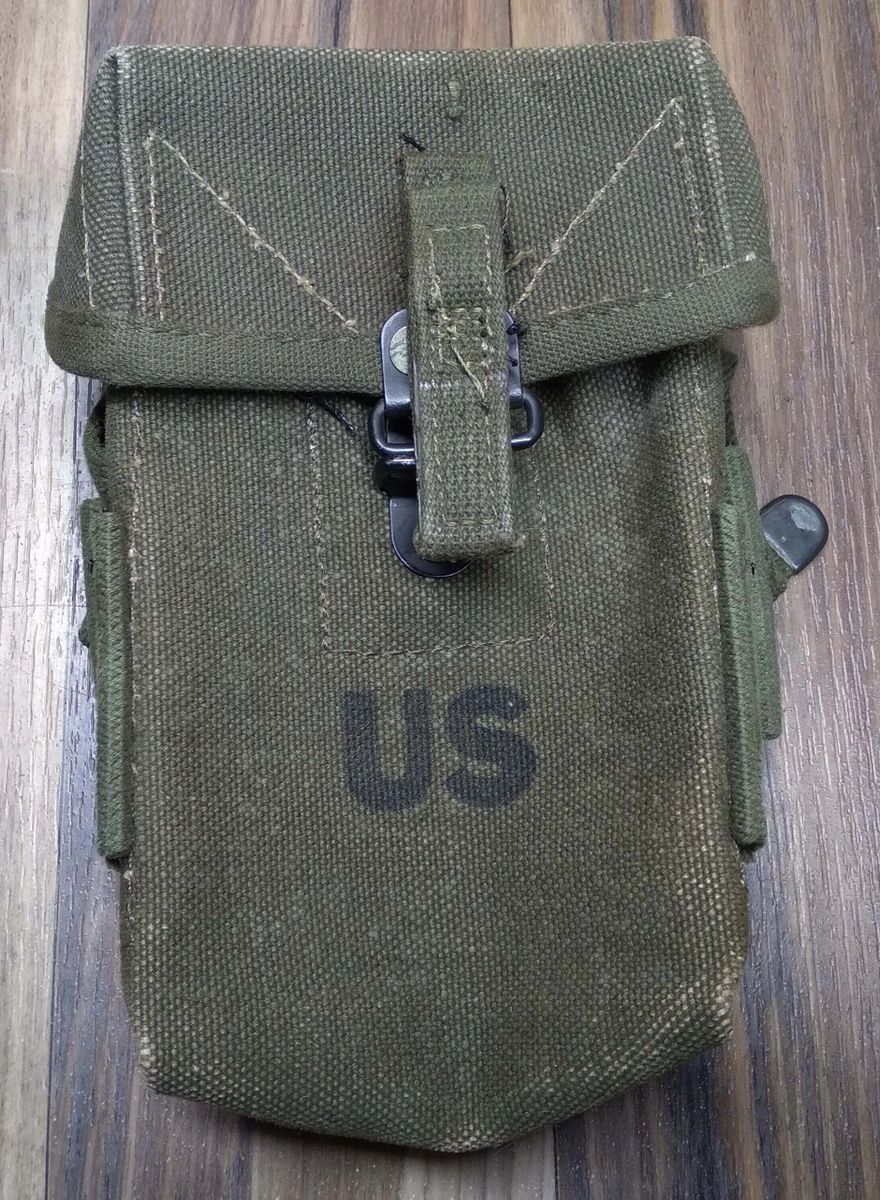 SOLD - VIETNAM WAR U.S. M56 AMMUNITION POUCH 1962 DATED UNISSUED, Item ...