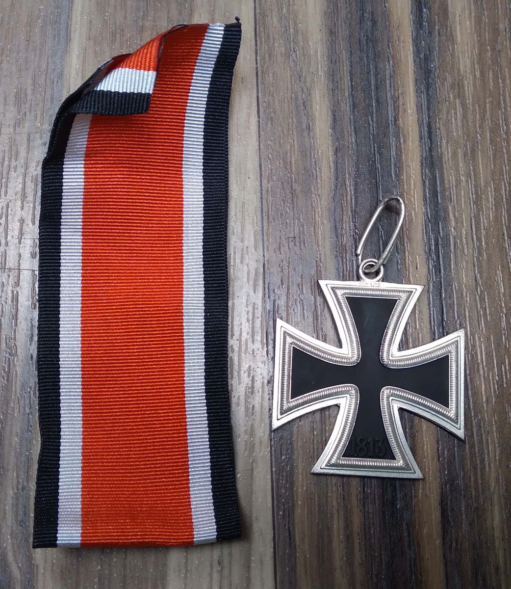 SOLD - REPRODUCTION WWII GERMAN KNIGHTS CROSS WITH RIBBON, Item #7514