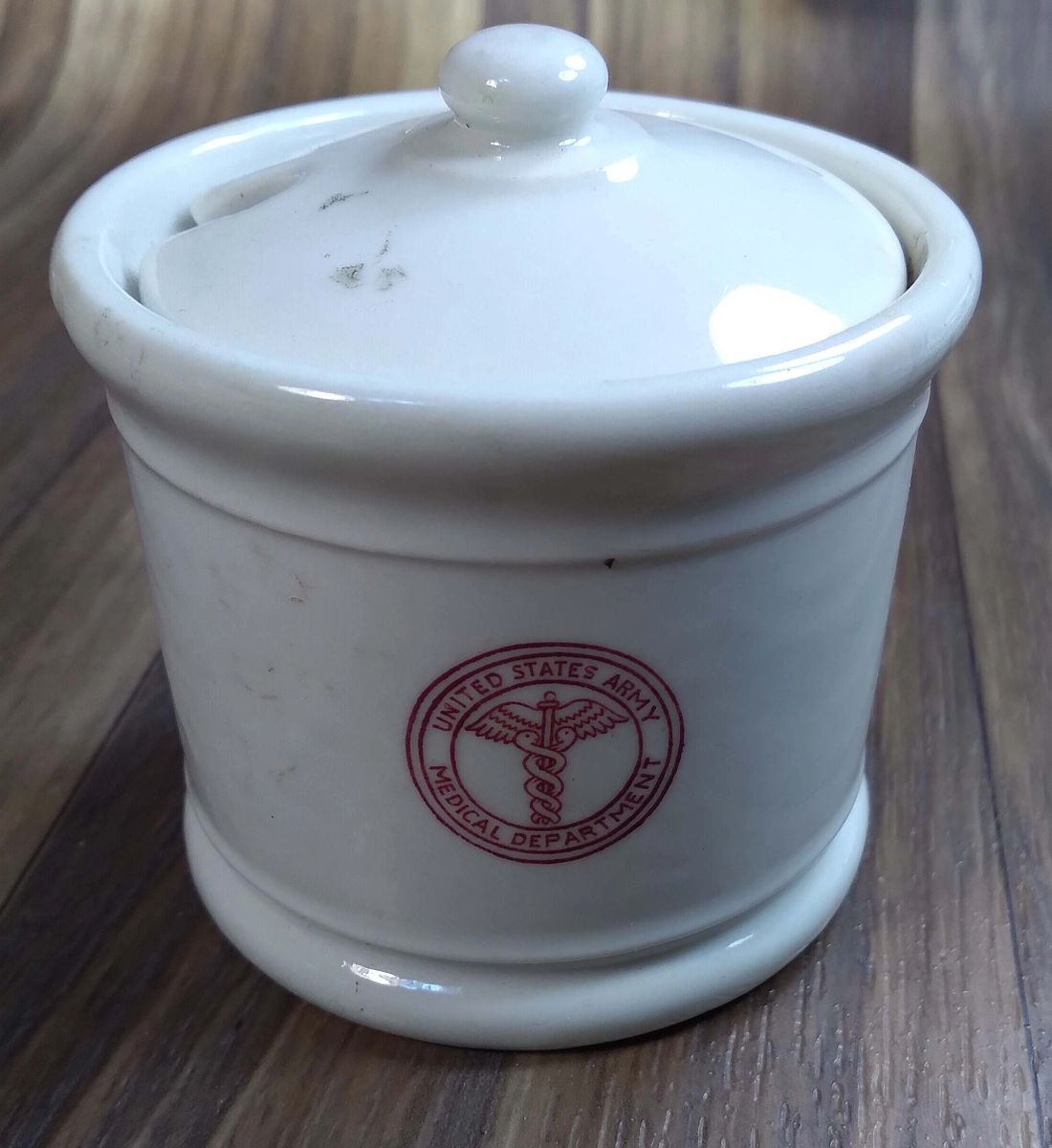 WWII U.S. ARMY MEDICAL DEPARTMENT BAILEY WALKER CHINA HONEY POT 1943 ...