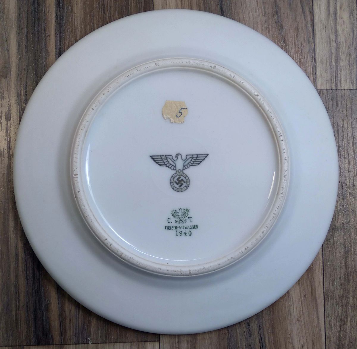 WWII GERMAN ARMY DINNER PLATE, Item #5245