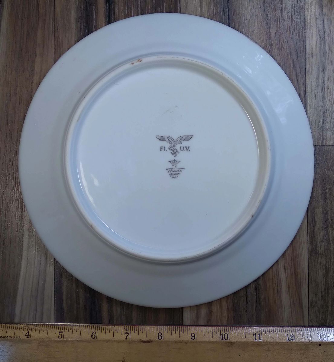 SOLD - WWII GERMAN LUFTWAFFE DINNER PLATE, Item #5239