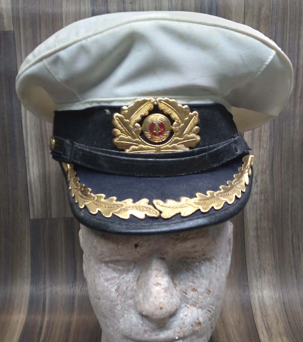 COLD WAR EAST GERMAN DDR HIGH RANKING NAVY OFFICERS VISOR HAT WITH ...