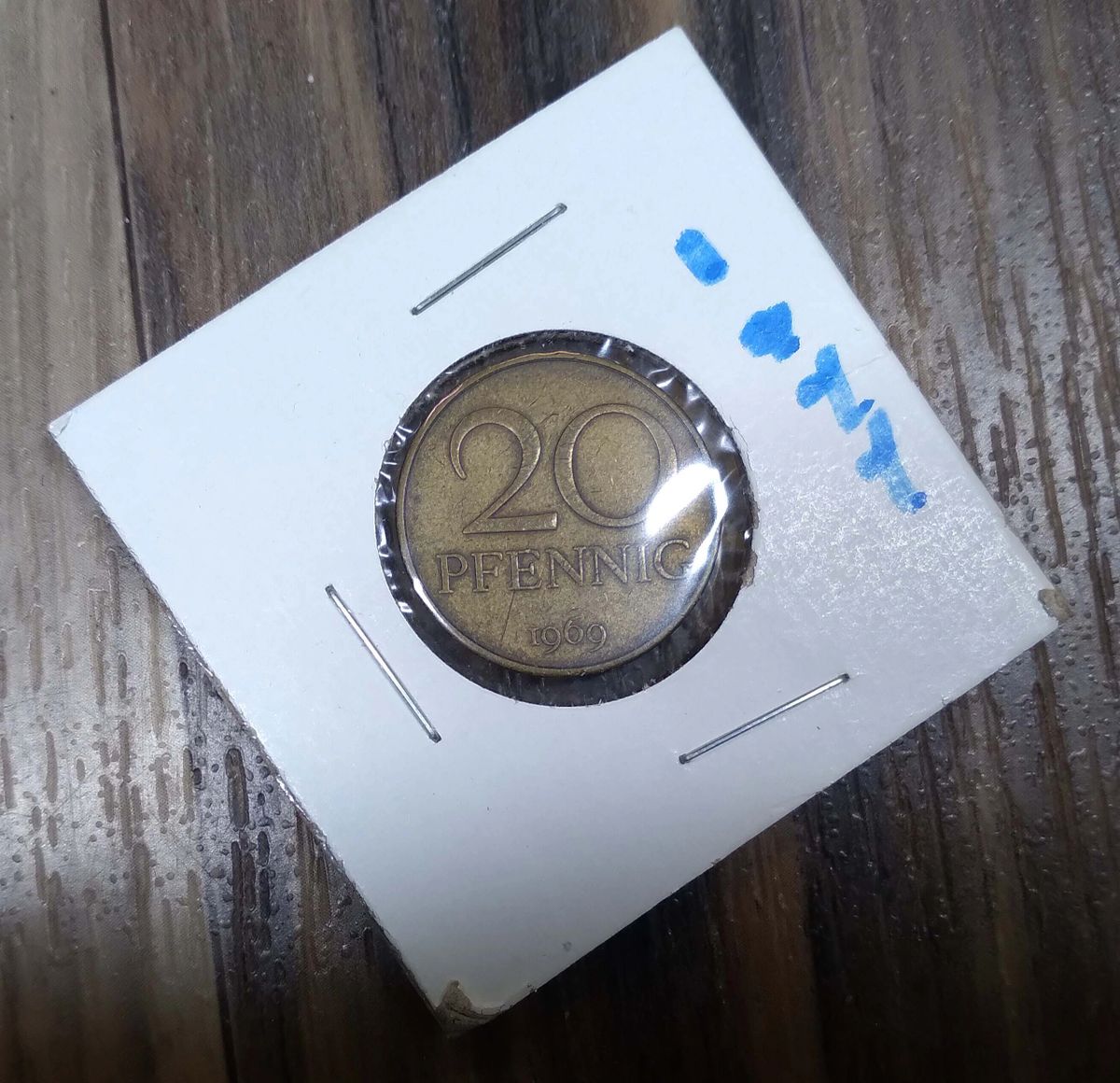 COLD WAR EAST GERMAN DDR 20 PFENNING COIN 1969, Item #7607