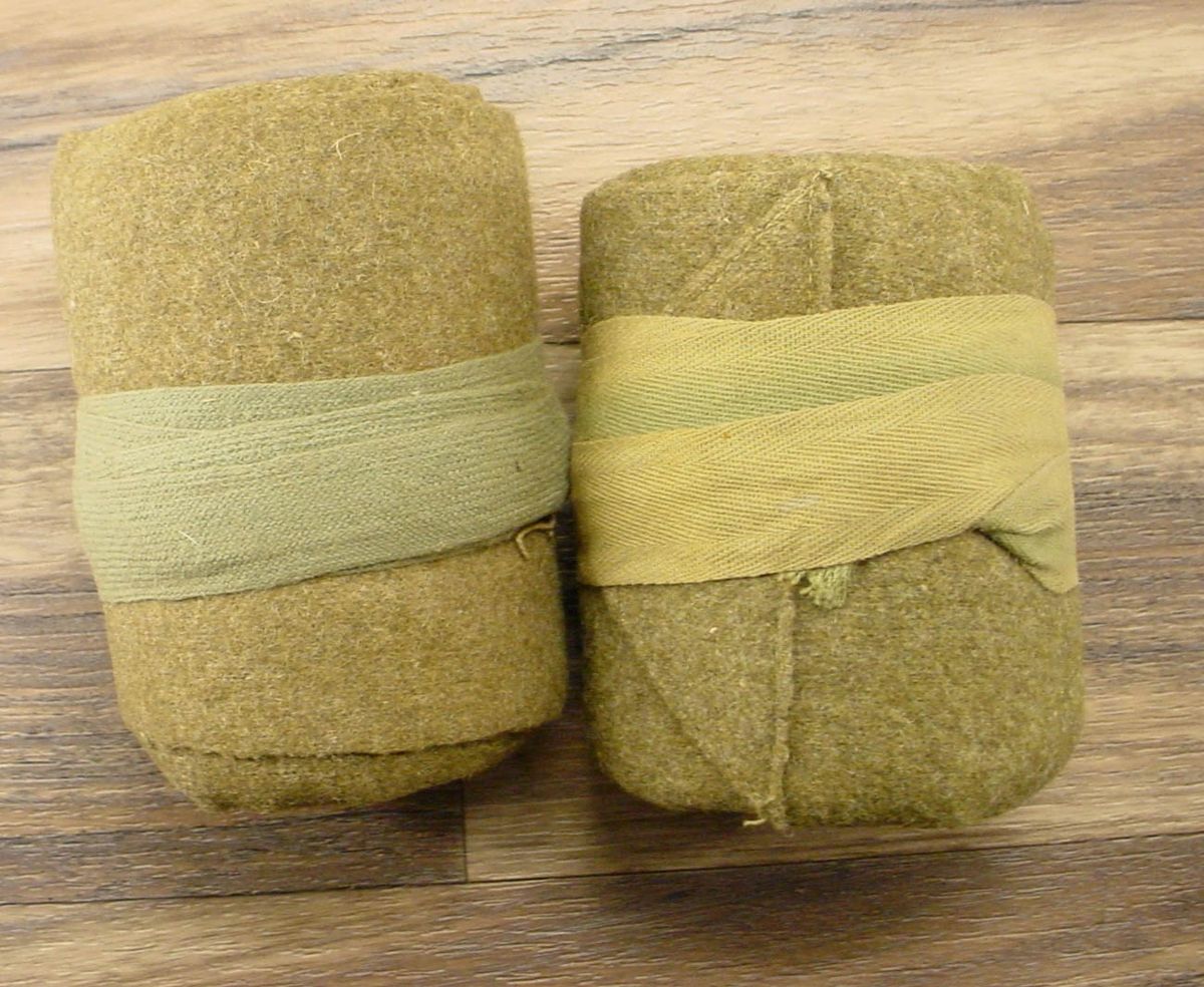 SOLD - WWI US ARMY WOOL UNMARKED LEG WRAPS, SET, Item #3876