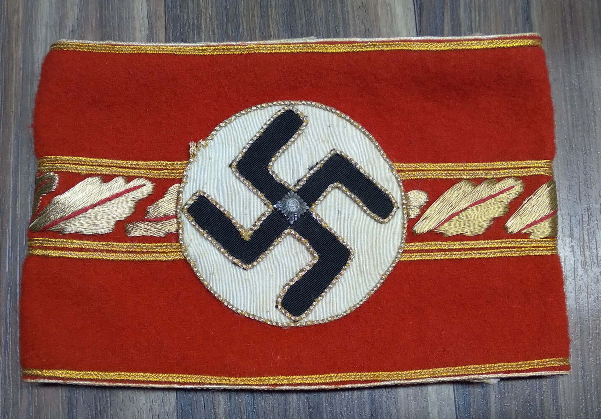 SOLD - REPRODUCTION WWII HIGH RANKING POLITICAL LEADER ARMBAND, Item #7721