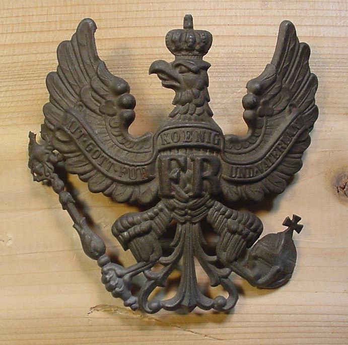 WWI GERMAN EM PRUSSIAN SHAKO PLATE, item #1936
