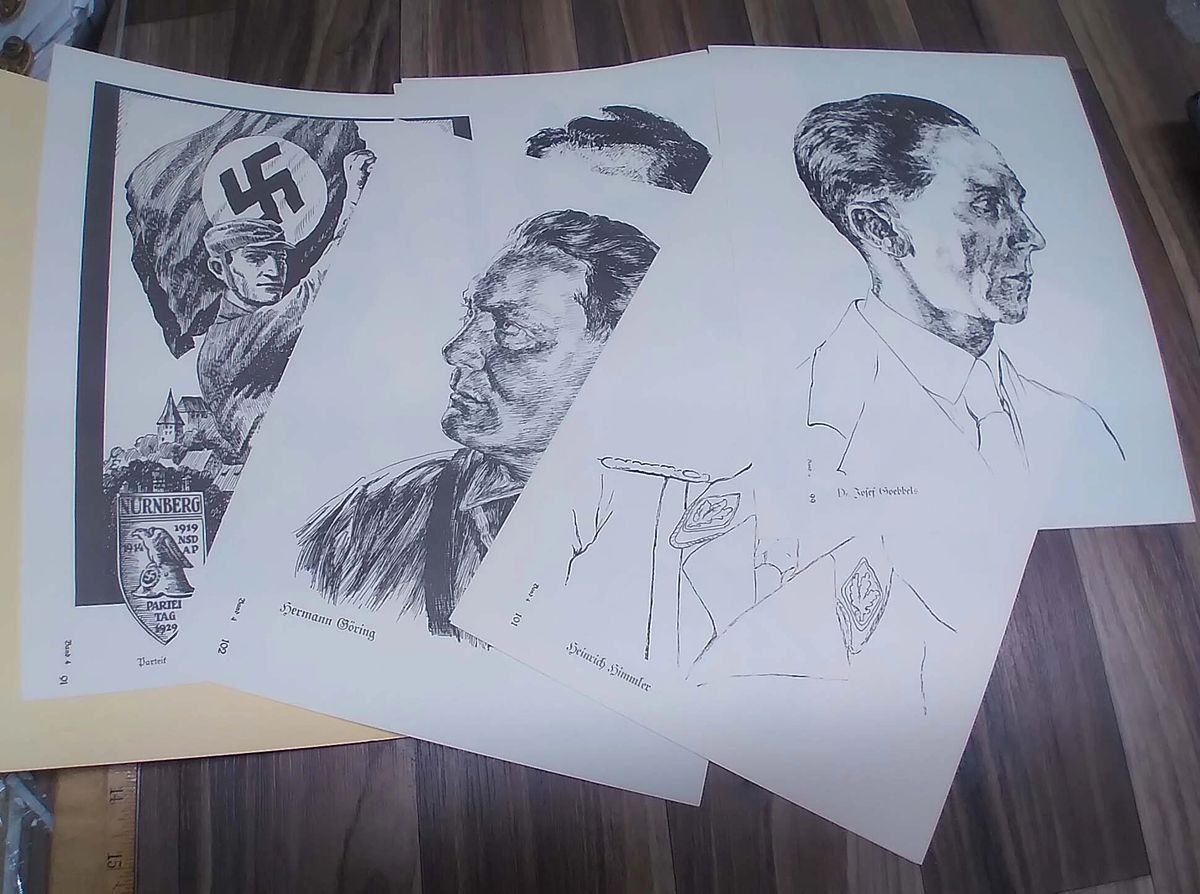 REPRODUCTION WWII GERMAN GESCHICHTE IN BILDERN IV.BAND FOLDER OF 12 ...