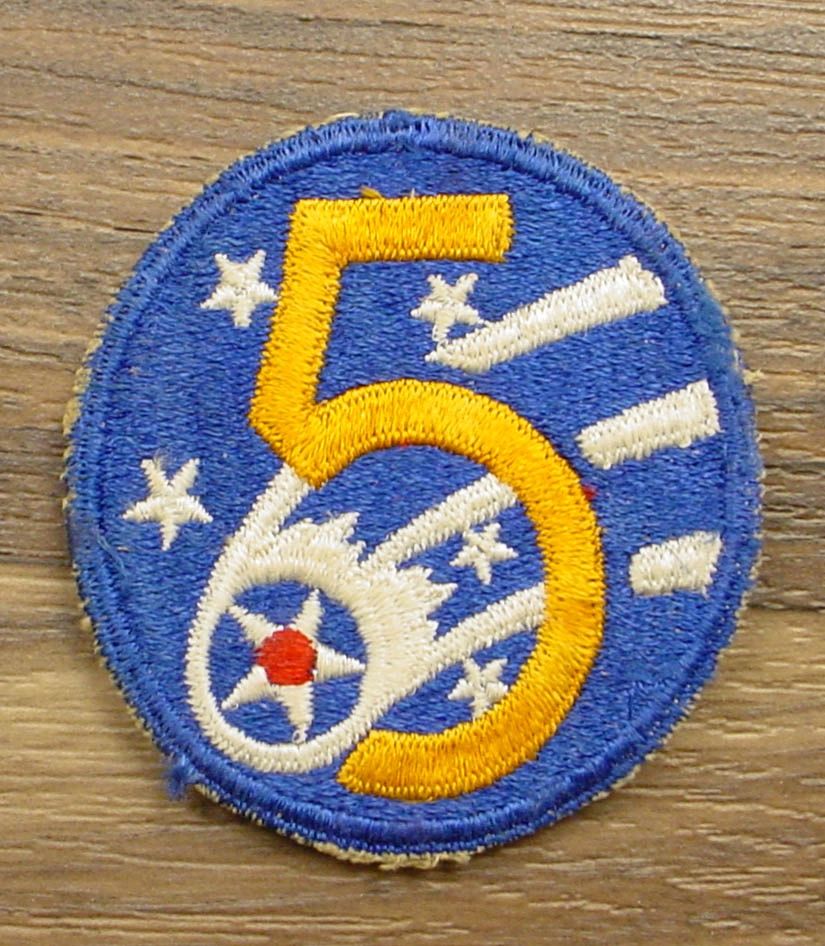 WWII US ARMY AIR CORPS FIFTH AIR FORCE SHOULDER PATCH, Item #3751