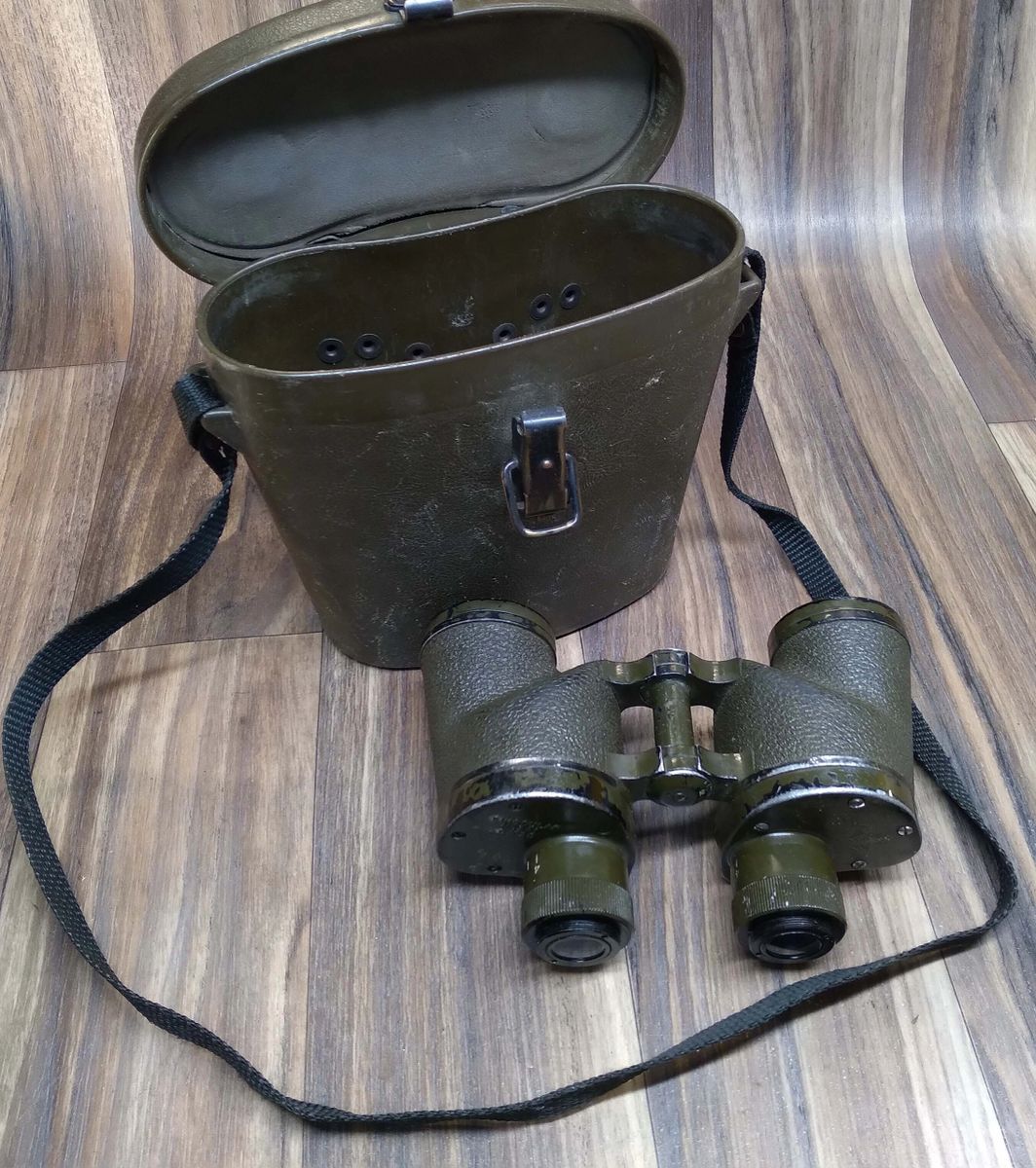 SOLD - WWII U.S. M13A1 6X30 BINOCULARS WITH M62A1 CASE, Item #7635