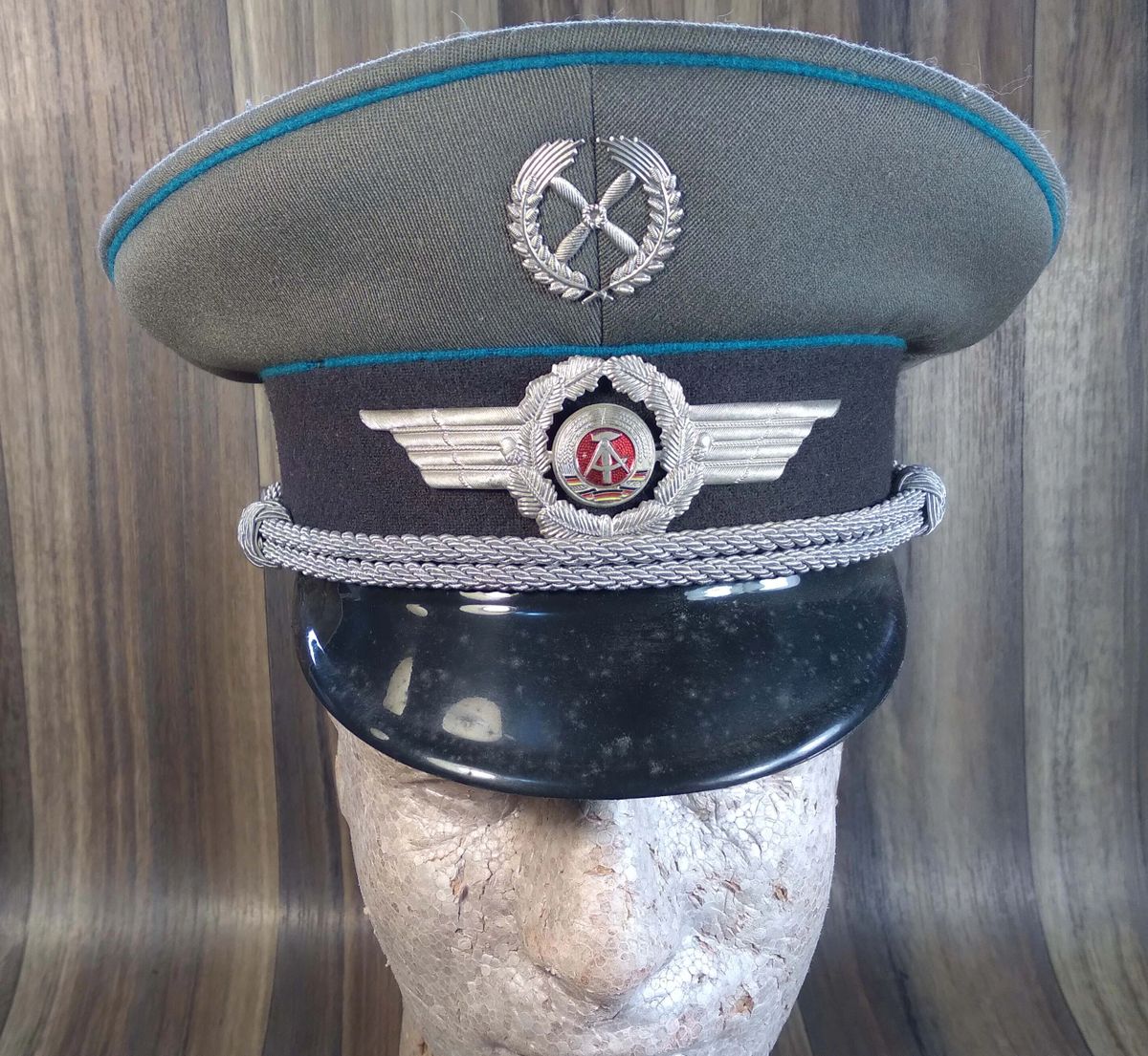 COLD WAR EAST GERMAN DDR AIR FORCE OFFICER’S VISOR CAP, Item #5461