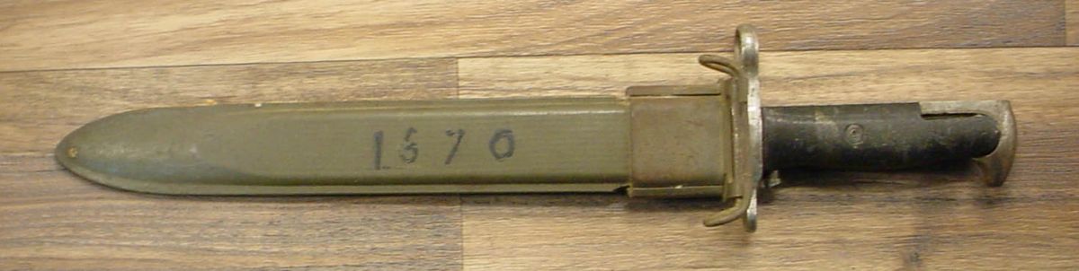 SOLD - WWII US MODEL 1905 E1 M1 BAYONET WITH SCABBARD - WILDE TOOL 1943 ...