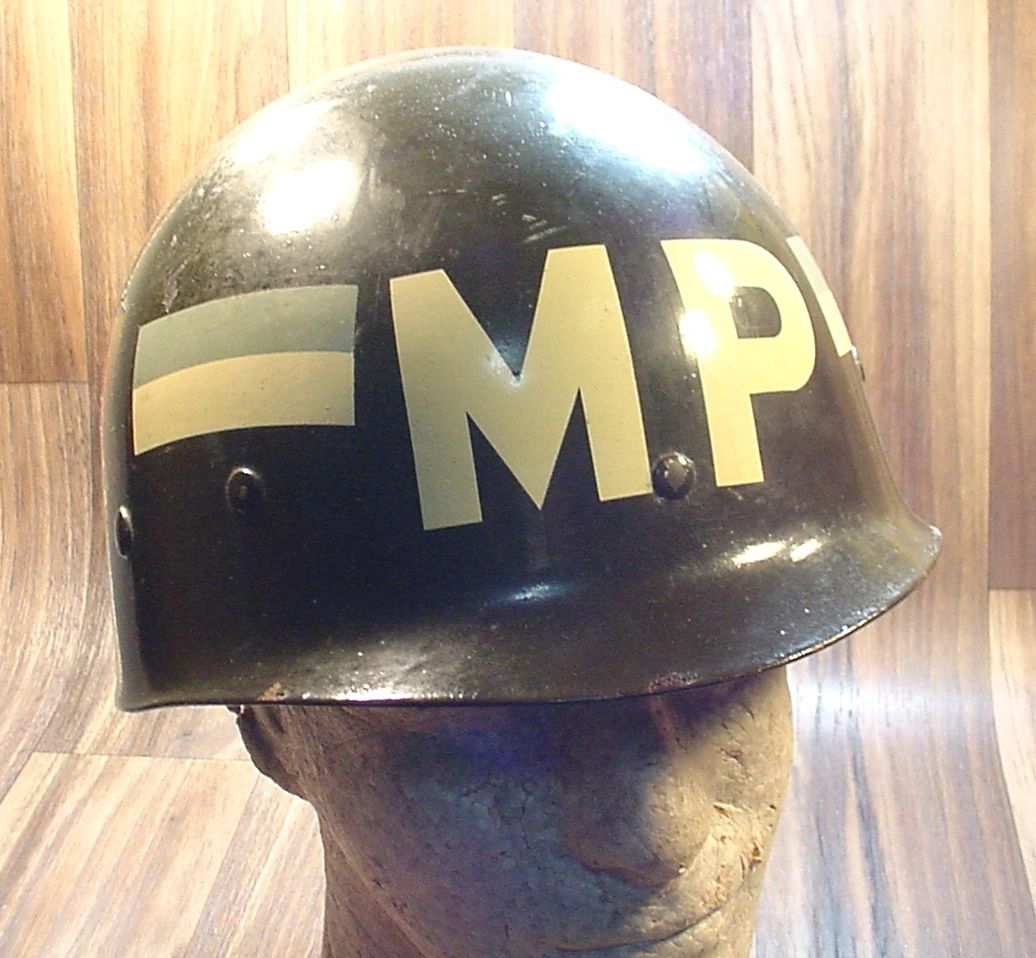 VIETNAM WAR ERA US 336th MP BATTALION HELMET LINER , Item #2259