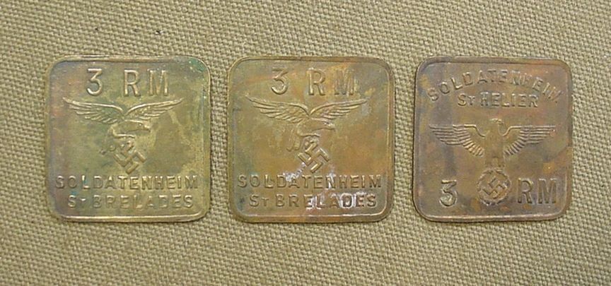SOLD - FANTASY WWII GERMAN TOKENS (3) FOR THE JERSEY ISLANDS UNDER ...