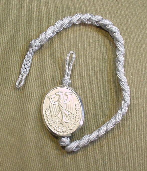 MODERN GERMAN SCHUTZENSCHNUR IN SILVER, Item #3319