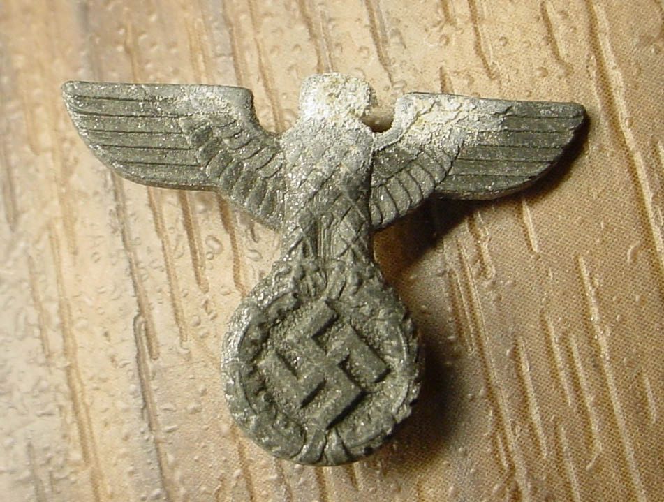 SOLD - WWII GERMAN NSDAP POLITICAL EAGLE NECKTIE PIN RZM MARKED, Item #4057