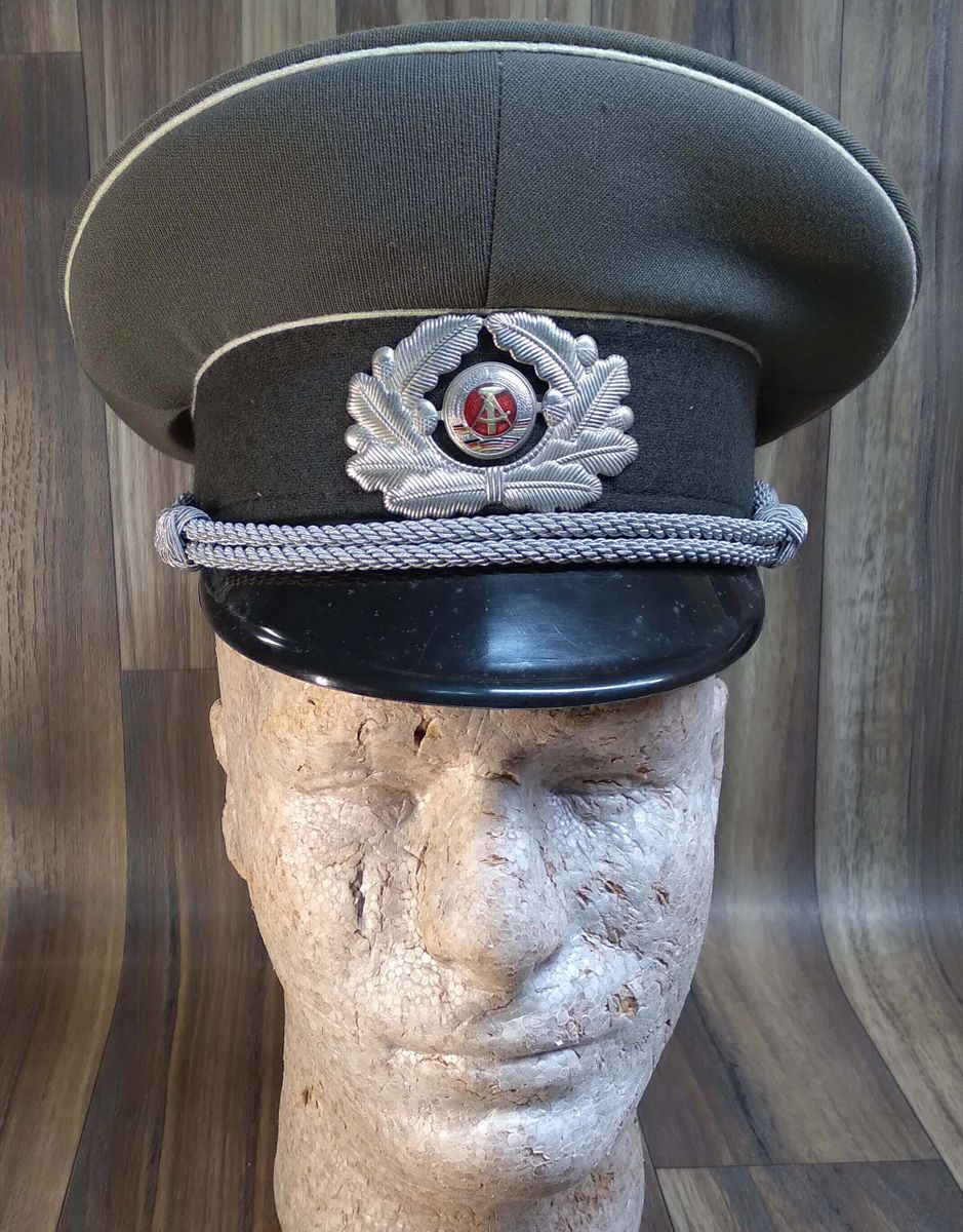 COLD WAR EAST GERMAN DDR OFFICER VISOR HAT SIZE 54, Item #8013
