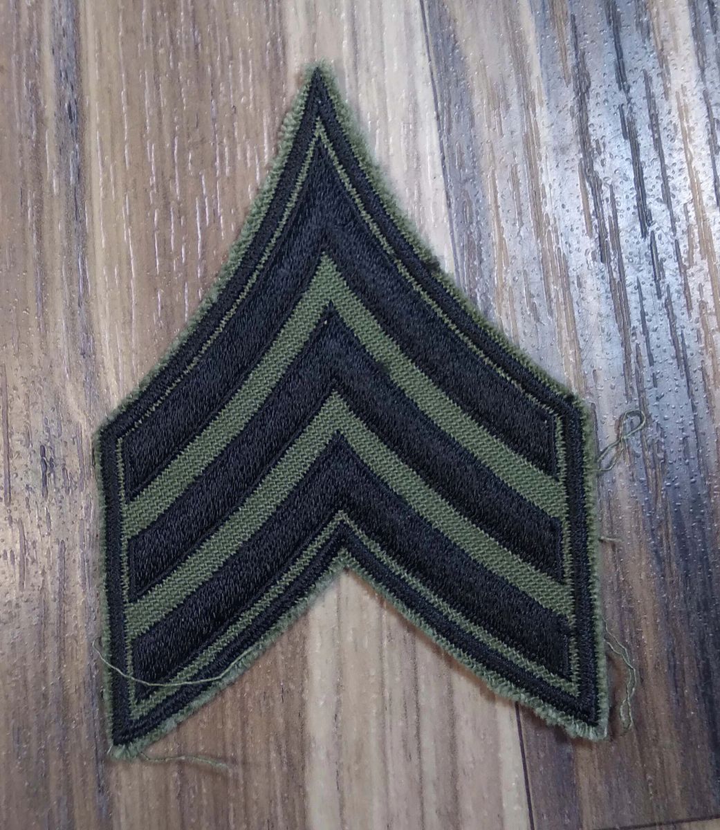 VIETNAM WAR US ARMY SERGEANT STRIPES IN COUNTRY MADE SHOULDER PATCH ...