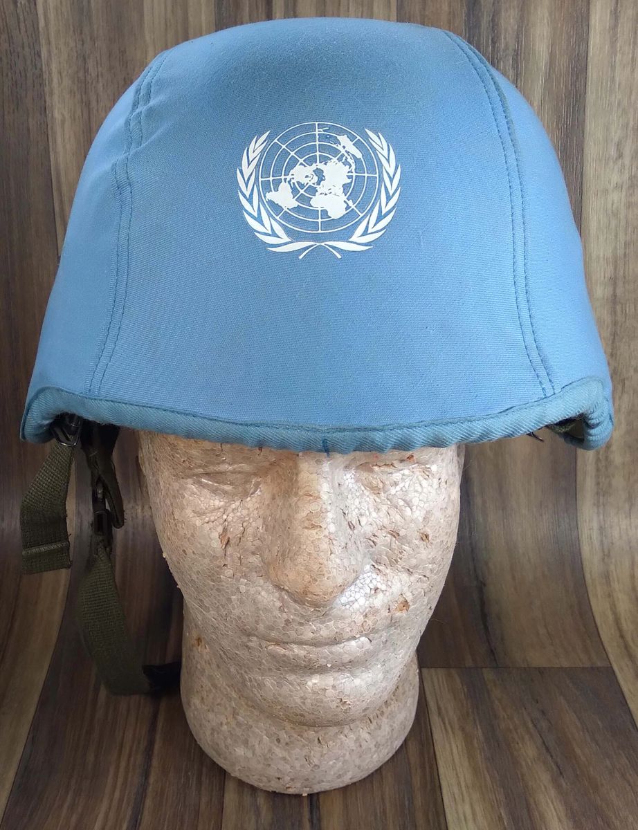 SOLD - GERMAN ARMY COMBAT HELMET WITH UN COVER, Made with KEVLAR, Item ...
