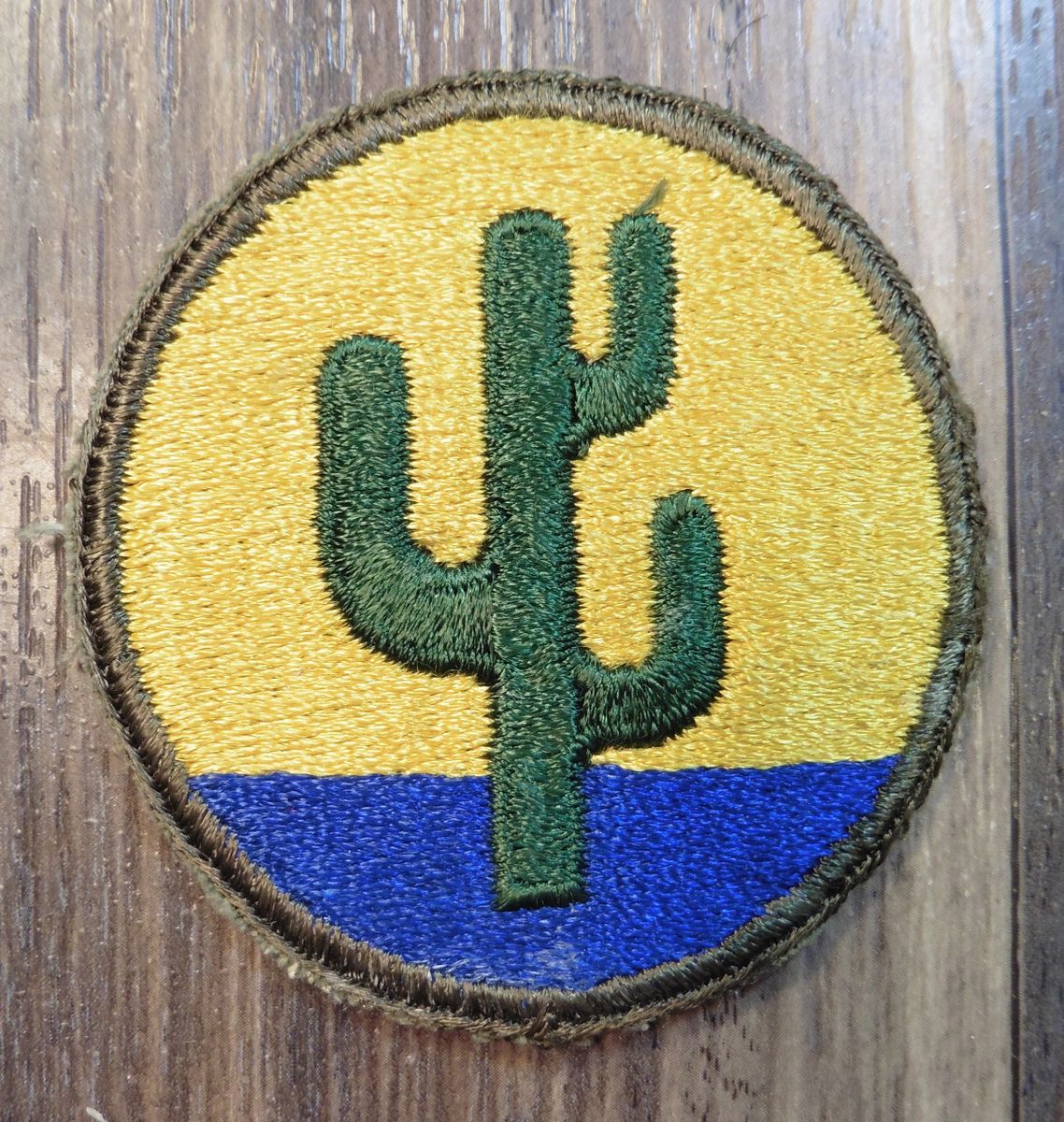 WWII US ARMY 103RD “CACTUS” INFANTRY DIVISION PATCH, Item #2359