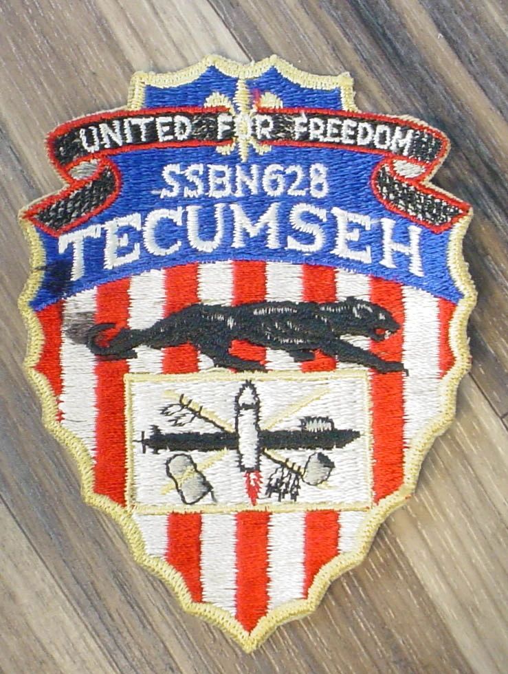 COLD WAR US NAVY SHIP PATCH FOR THE NUCLEAR ATTACK SUBMARINE SSBN-628 ...