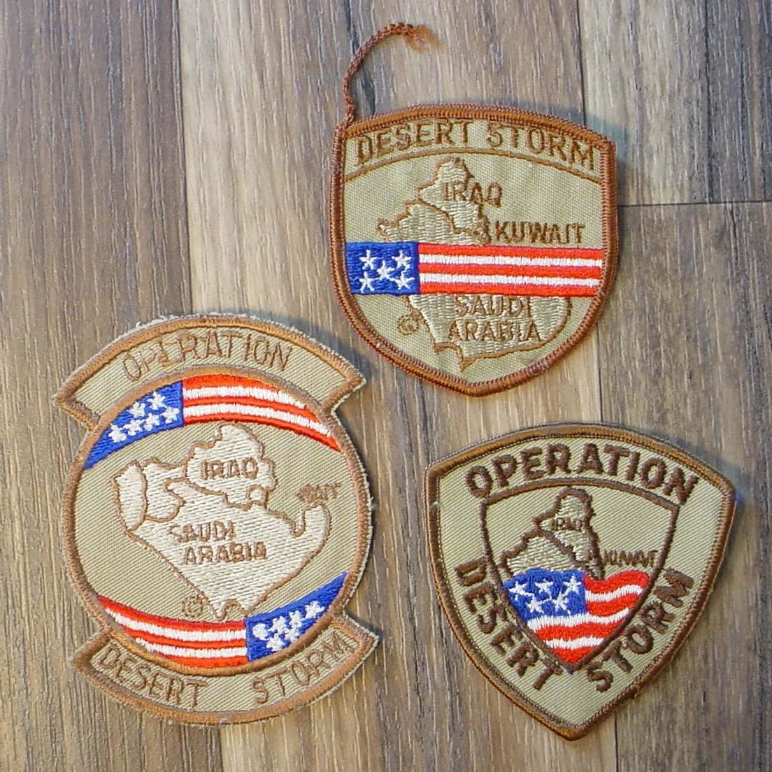 SOLD - GULF WAR OPERATION DESERT STORM GROUP OF 3 PATCHES, Item #4309