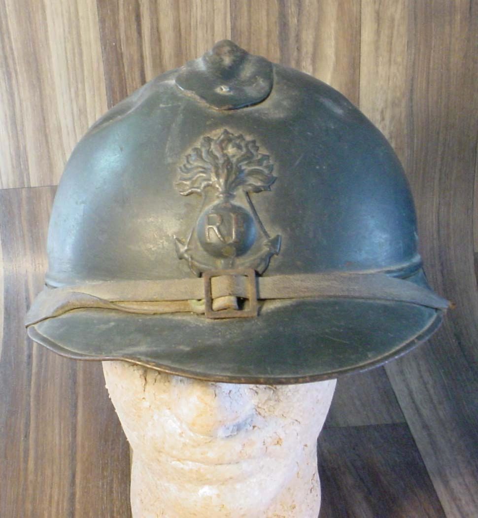 SOLD - WWI FRENCH COLONIAL TROOPS M1915 ADRIAN HELMET, Item #4293