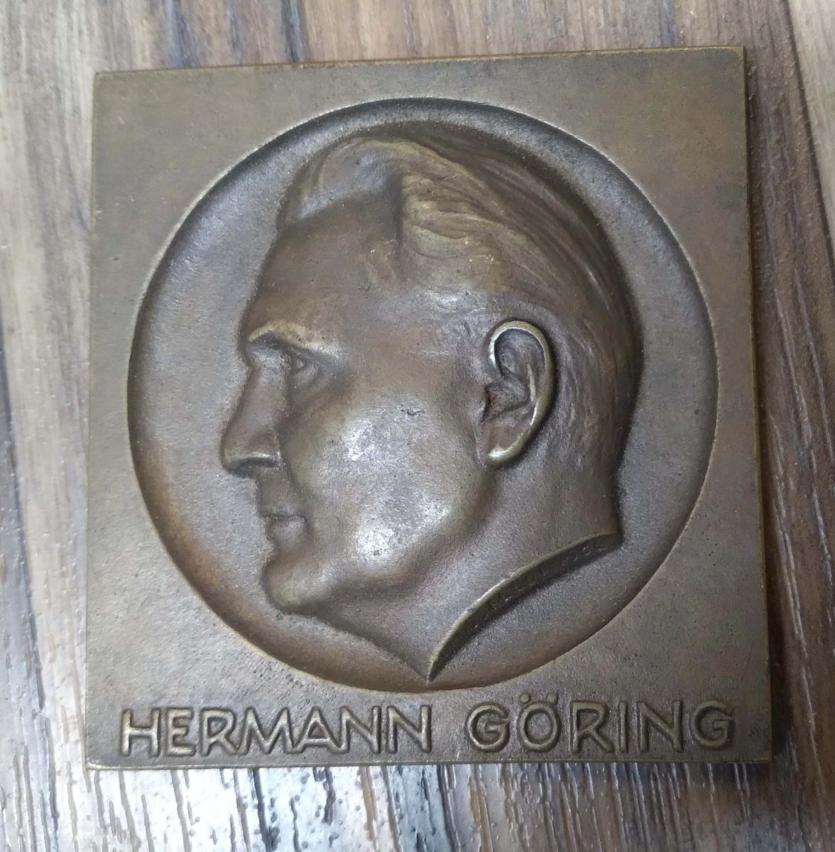 WWII GERMAN HERMANN GORING PLAQUE, Item #6079
