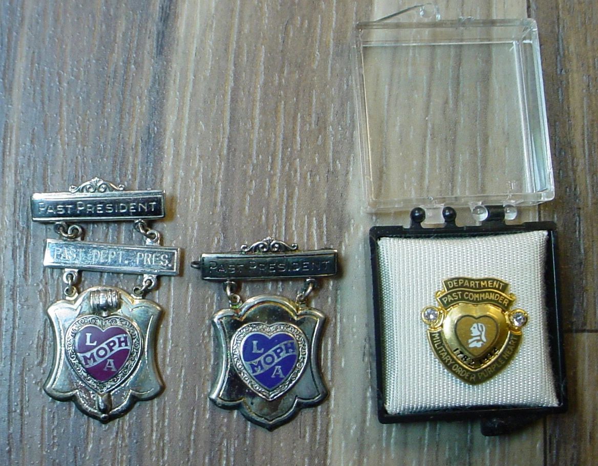 MILITARY ORDER OF THE PURPLE HEART MEDALS AND PINS – STERLING SILVER ...