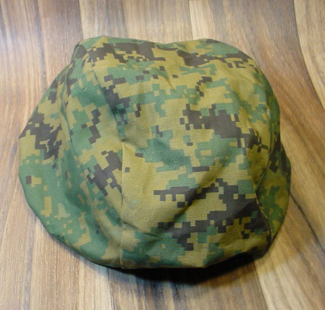 USMC MARPAT (?) CAMOUFLAGE HELMET COVER, UNMARKED, Item #2884