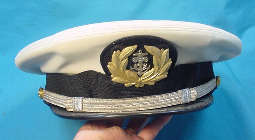 VINTAGE BOY SCOUTS SEA SCOUTS NAVAL VISOR HAT BSA BE PREPARED ANCHOR ...