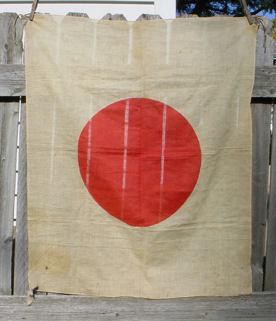 WWII JAPANESE “MEATBALL” FLAG 28" x 32", Item #3136