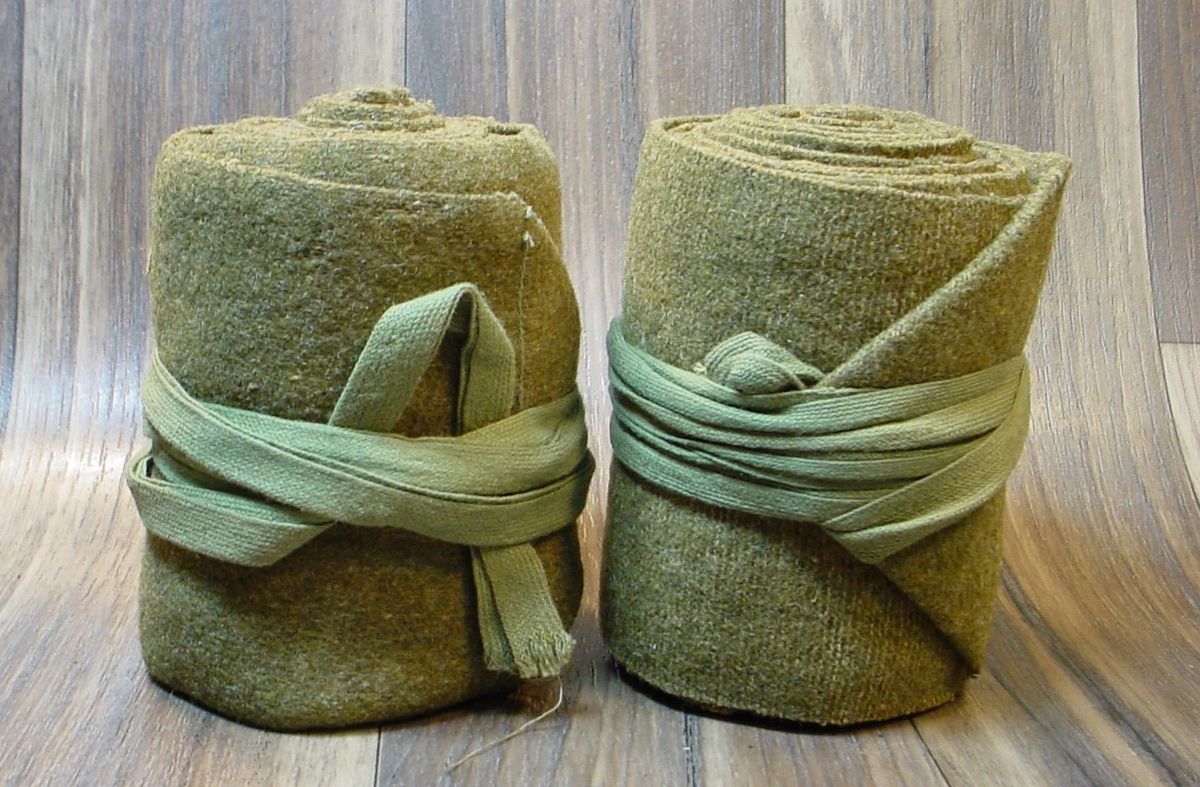 SOLD - WWI US ARMY PAIR OF WOOL LEG WRAPS, Item #3187