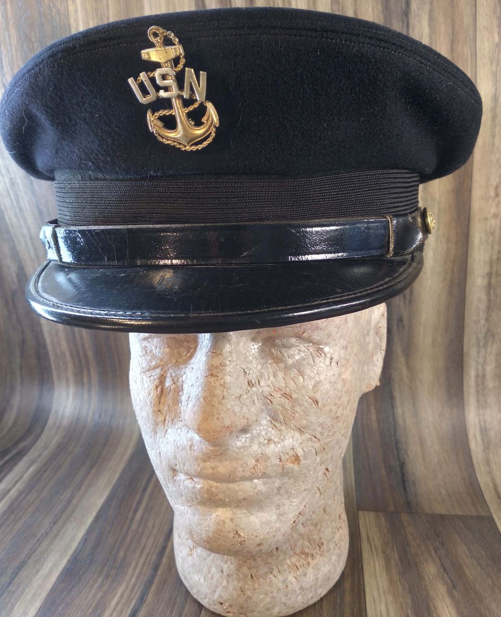 COLD WAR US ARMY NAVY CHIEF PETTY OFFICERS VISOR HAT, Item #4465