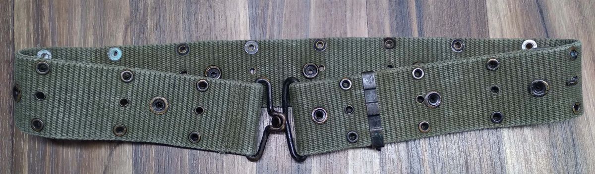 VIETNAM WAR U.S.M.C MARINE CORP M-61 PISTOL BELT VERTICAL WEAVE, Item #6415
