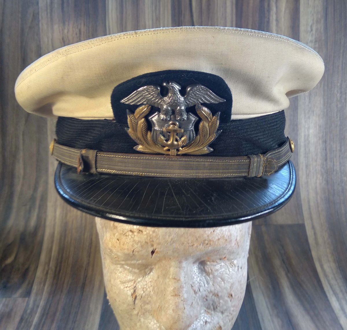 WWII USMS OFFICERS SCHOOLS VISOR HAT, Item #4587