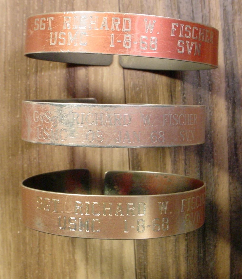 USMC VIETNAM WAR POW/MIA 3 BRACELET SET, Item #3273