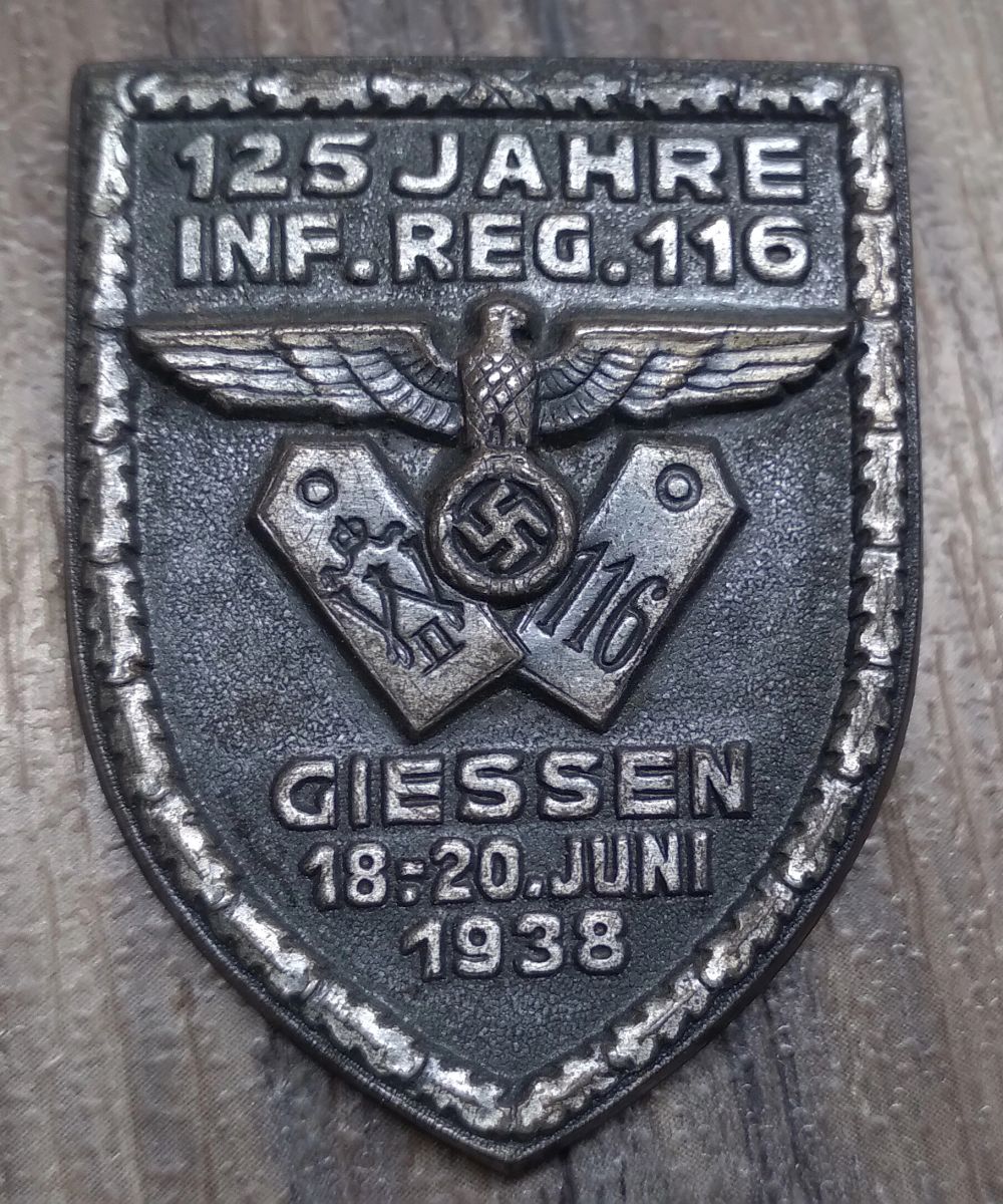 SOLD - WWII GERMAN 125TH ANNIVERSARY OF THE 125 INFANTRY REGIMENT ...