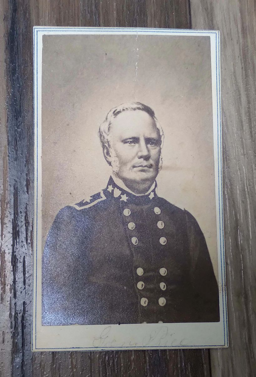 U.S. CIVIL WAR CDV STUDIO PHOTO OF CONFEDERATE GENERAL STERLING PRICE ...