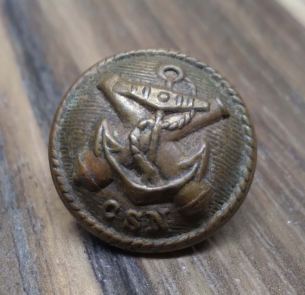 U.S. CIVIL WAR CONFEDERATE NAVY OFFICER’S COAT BUTTON CSN By FIRMIN ...