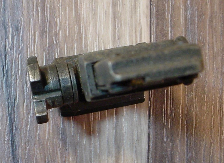 SOLD - US VIETNAM ERA M60 MACHINE GUN REAR SIGHT ASSEMBLY, Item #3399