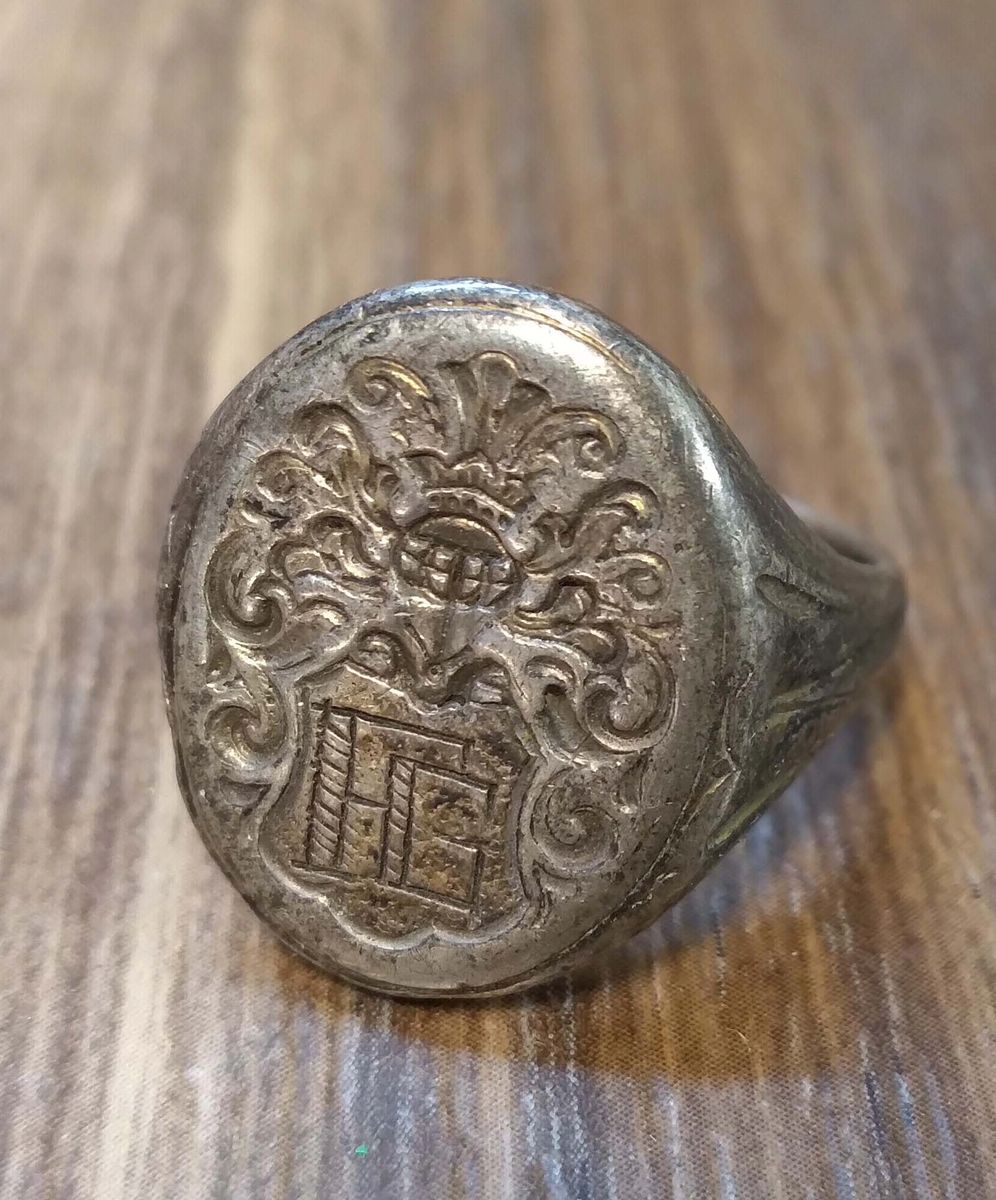 WWII GERMAN SOLDIER’S SILVER SIGNET RING, Item #4870