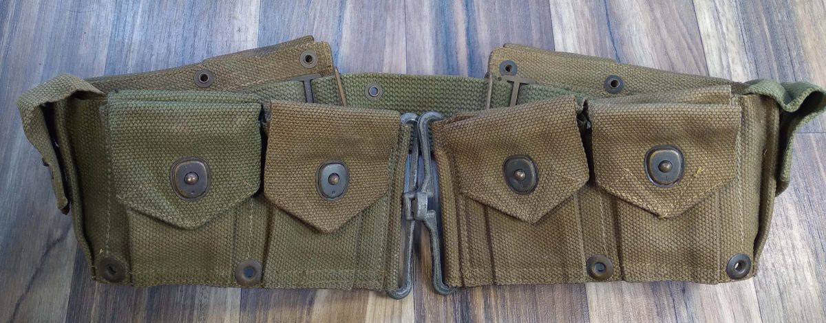 WWII U.S. MARINE CORPS USMC M1923 M1 BELT NAMED BOYT 1944, Item #4896