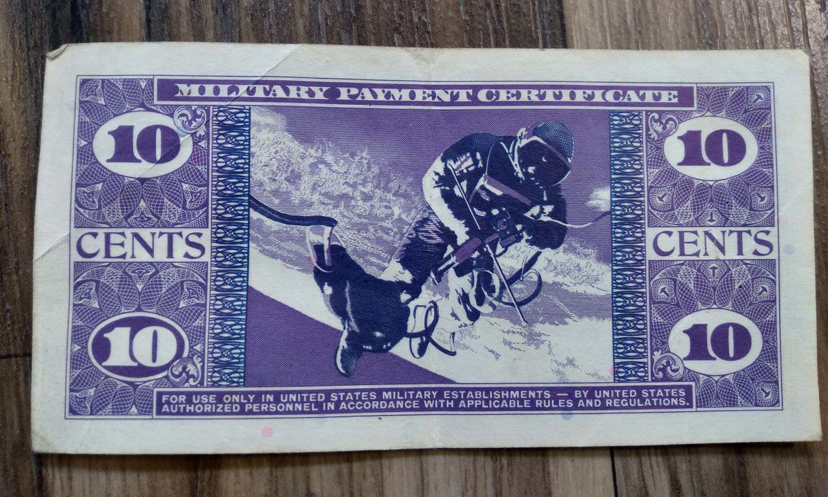 VIETNAM ERA U.S. 10 CENT MILITARY PAYMENT SCRIPT MPC, Item #4809