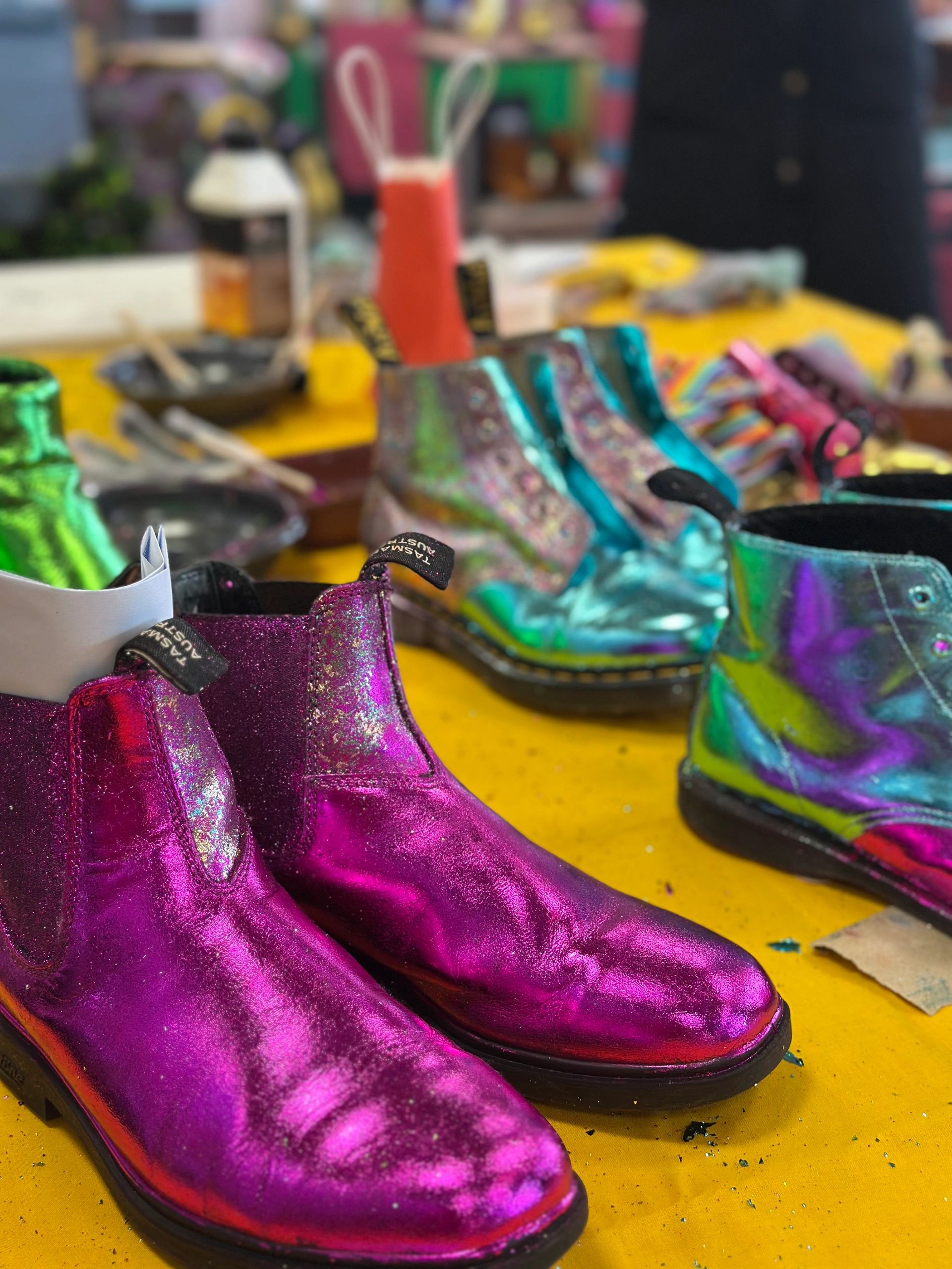 Marcie K Designs - Hen Party Workshops, Workshops Bristol, Shiny Shoes